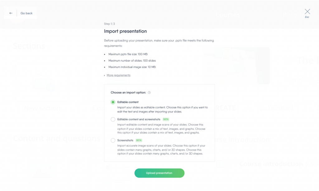 New PowerPoint import options and more | Product Update | Easygenerator