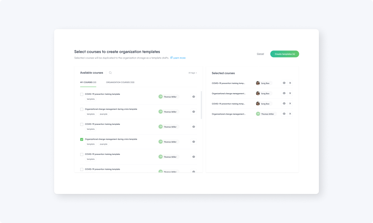 Organization templates and more | Product Update | Easygenerator